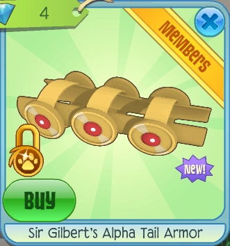 Sir Gilbert's Alpha Tail Armor | Animal Jam Classic Wiki | Fandom