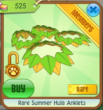 Rare Summer Hula Anklets | Animal Jam Classic Wiki | Fandom