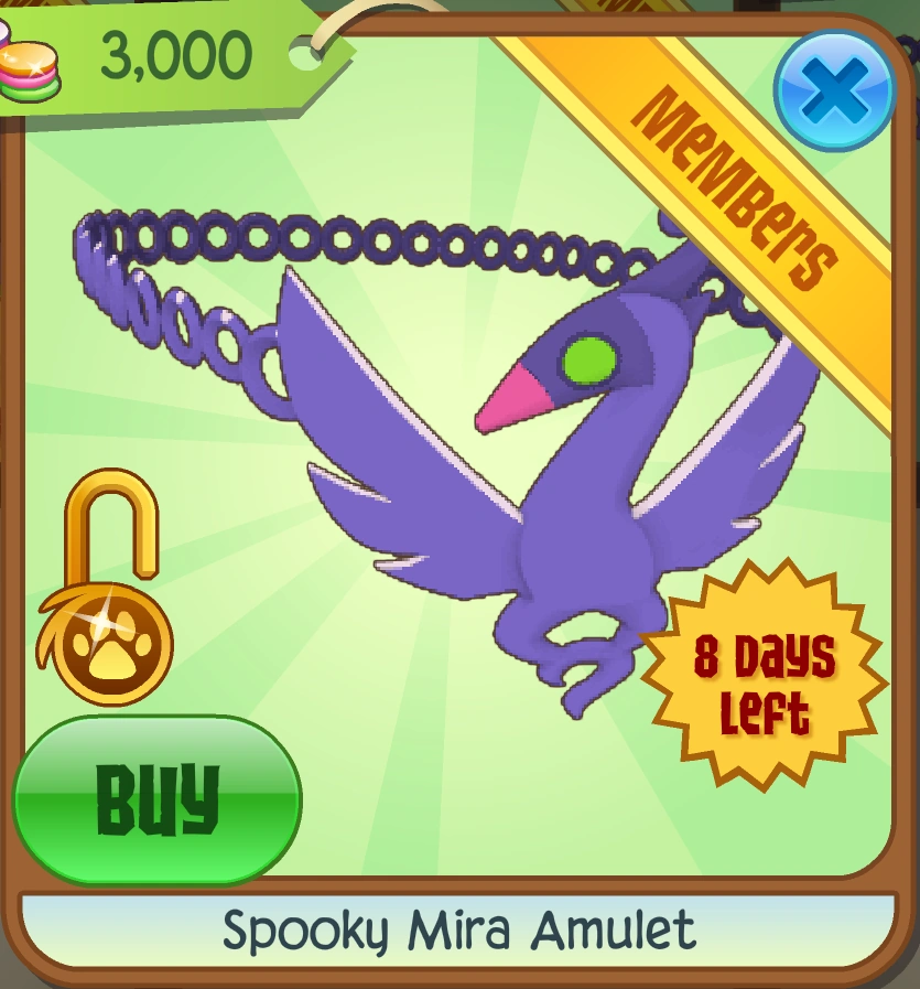 Spooky Mira Amulet | Animal Jam Classic Wiki | Fandom