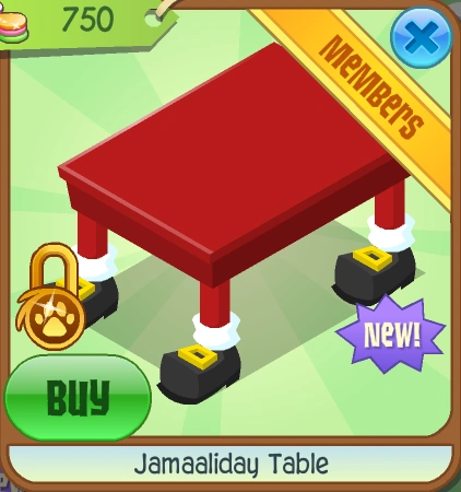 Jamaaliday Table | Animal Jam Classic Wiki | Fandom