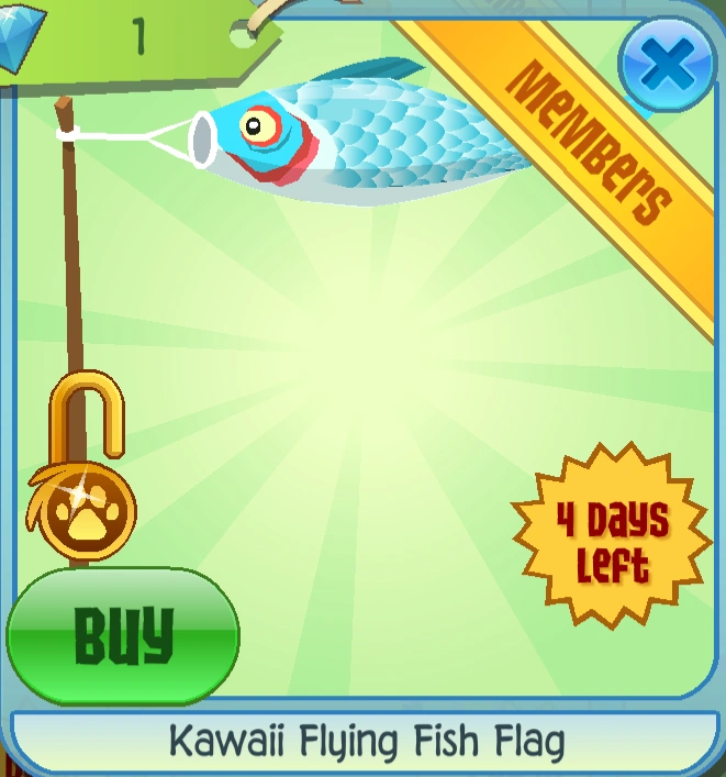 Kawaii Flying Fish Flag | Animal Jam Classic Wiki | Fandom