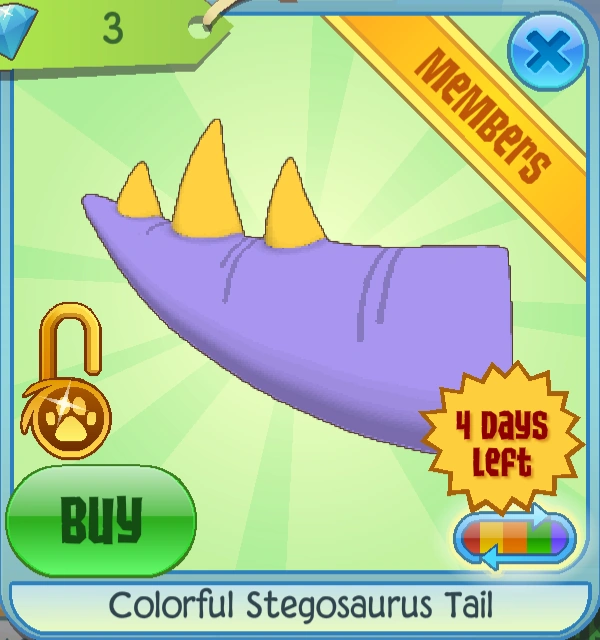Colorful Stegosaurus Tail | Animal Jam Classic Wiki | Fandom