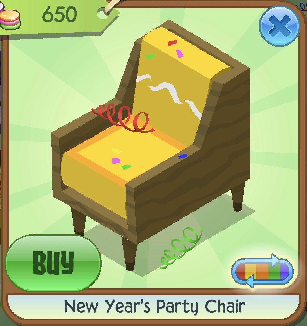 New Year's Party Chair (2022) | Animal Jam Classic Wiki | Fandom