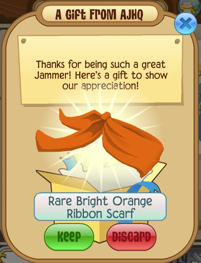 Rare Bright Orange Ribbon Scarf | Animal Jam Classic Wiki | Fandom