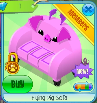 Flying Pig Sofa | Animal Jam Classic Wiki | Fandom