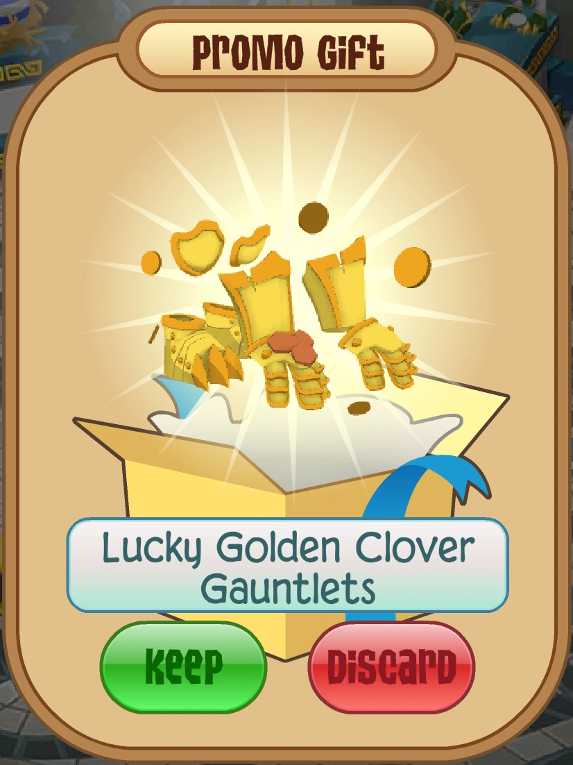 Lucky Golden Clover Gauntlets | Animal Jam Classic Wiki | Fandom