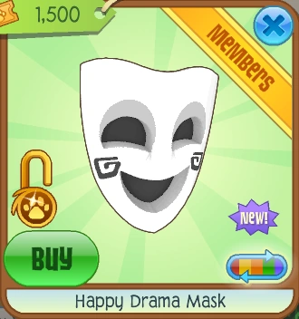 Happy Drama Mask | Animal Jam Classic Wiki | Fandom