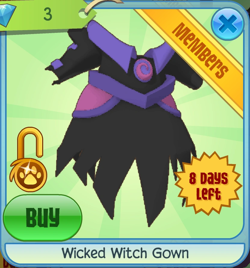 Wicked Witch Gown | Animal Jam Classic Wiki | Fandom