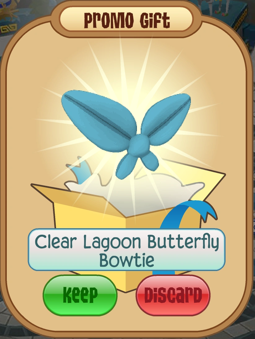 Clear Lagoon Butterfly Bowtie | Animal Jam Classic Wiki | Fandom