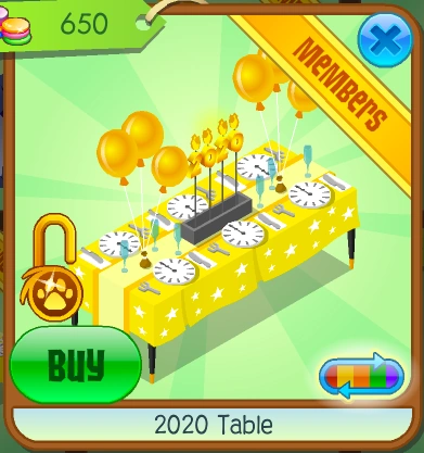 2020 Table | Animal Jam Classic Wiki | Fandom