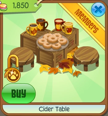 Cider Table | Animal Jam Classic Wiki | Fandom