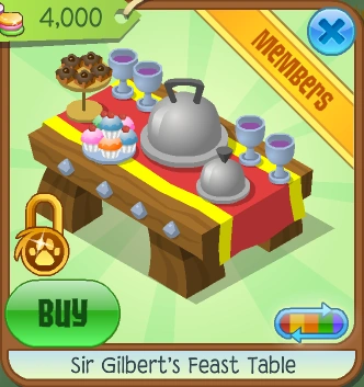 Sir Gilbert's Feast Table | Animal Jam Classic Wiki | Fandom