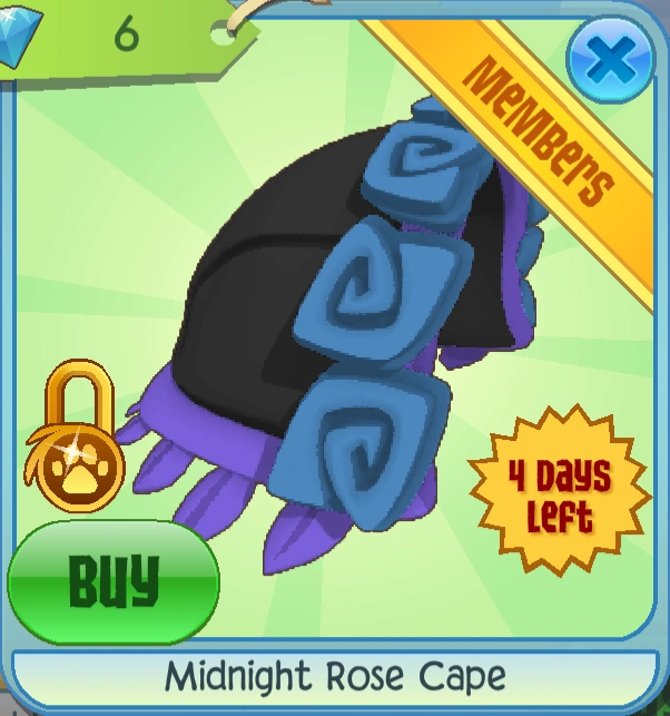 Midnight Rose Cape | Animal Jam Classic Wiki | Fandom
