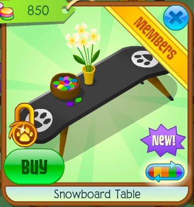 Snowboard Table | Animal Jam Classic Wiki | Fandom