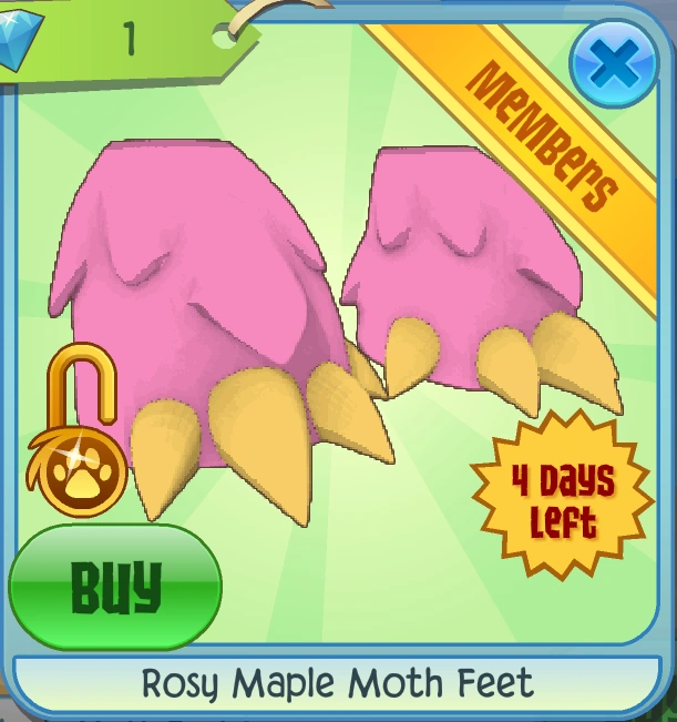 Rosy Maple Moth Feet | Animal Jam Classic Wiki | Fandom
