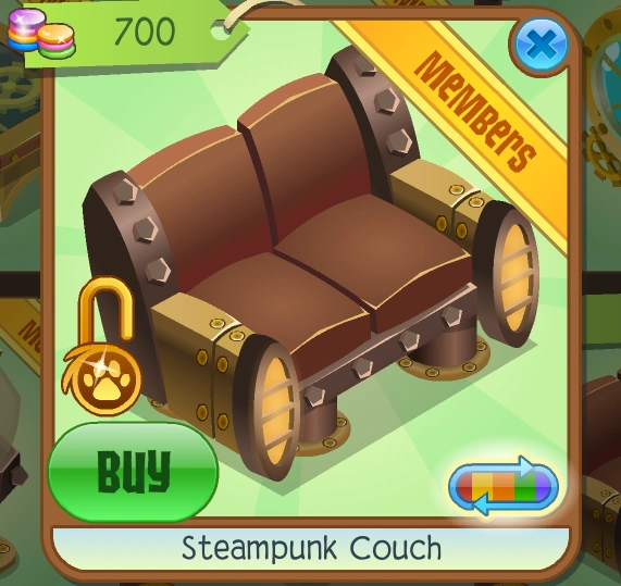 Steampunk Couch | Animal Jam Classic Wiki | Fandom