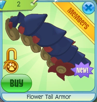 Rare Flower Tail Armor | Animal Jam Classic Wiki | Fandom