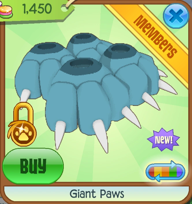 Giant Paws | Animal Jam Classic Wiki | Fandom