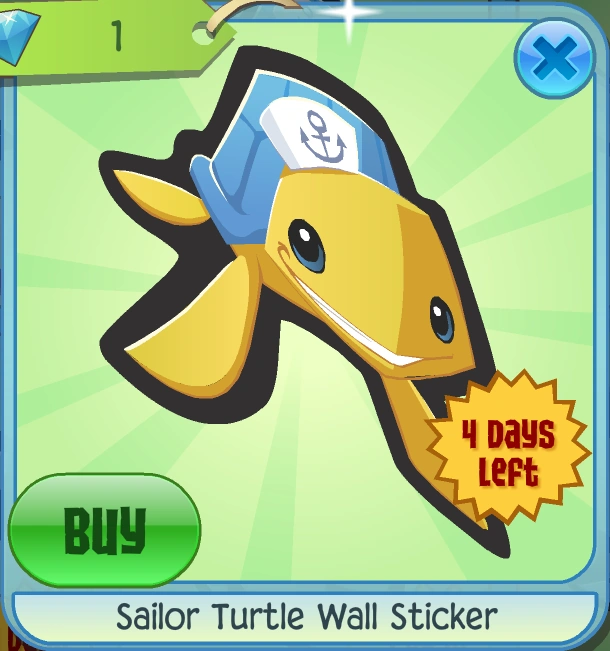 Sailor Turtle Wall Sticker | Animal Jam Classic Wiki | Fandom
