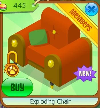 Exploding Chair | Animal Jam Classic Wiki | Fandom