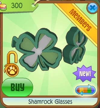 Shamrock Glasses | Animal Jam Classic Wiki | Fandom