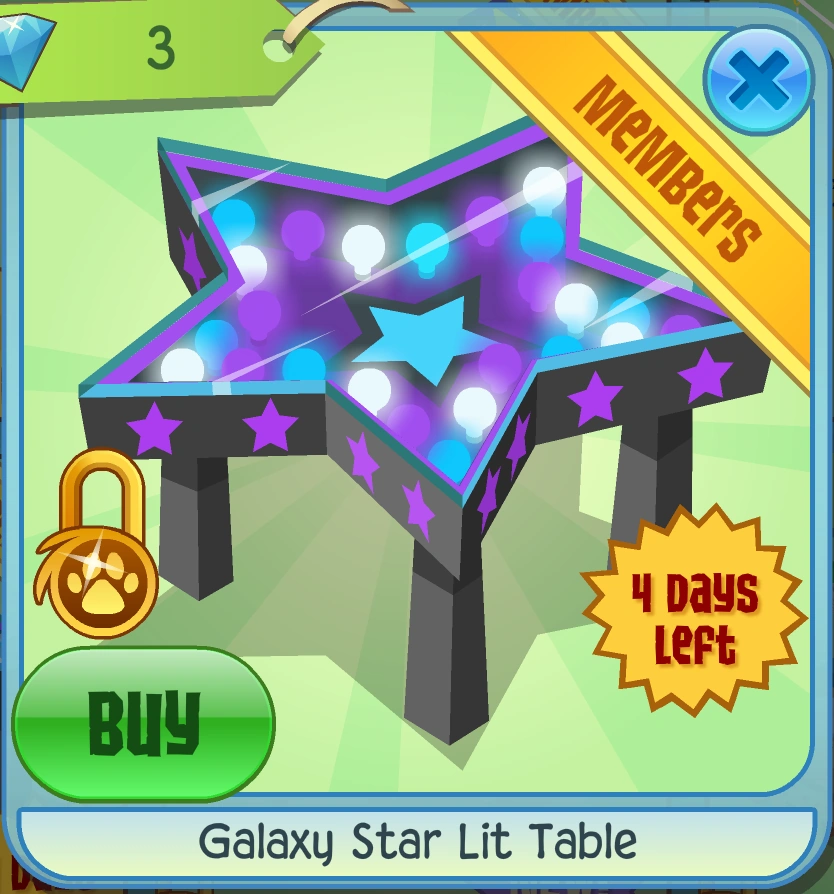 Galaxy Star Lit Table | Animal Jam Classic Wiki | Fandom