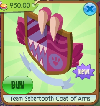 Team Sabertooth Coat of Arms | Animal Jam Classic Wiki | Fandom