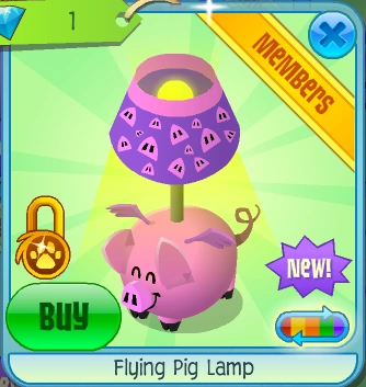 Flying Pig Lamp | Animal Jam Classic Wiki | Fandom