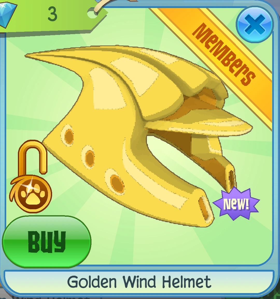 Golden Wind Helmet | Animal Jam Classic Wiki | Fandom
