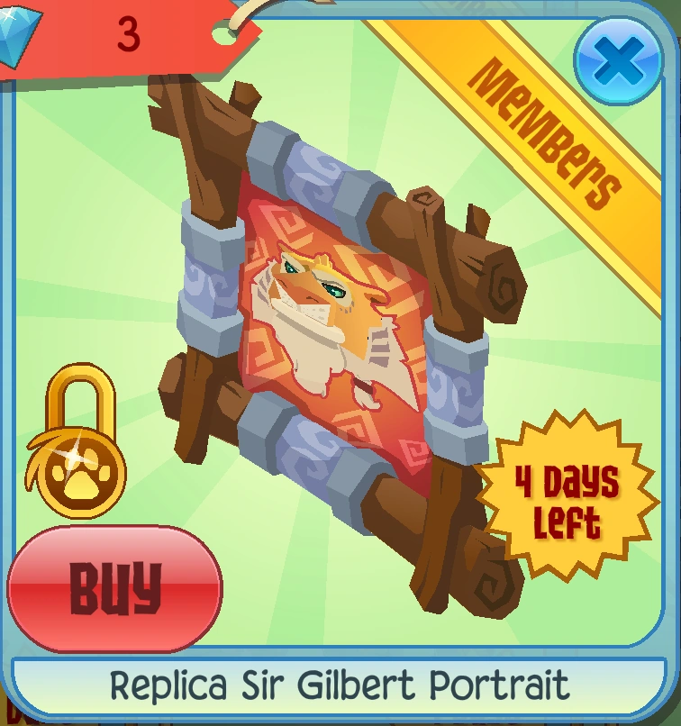 Replica Sir Gilbert Portrait | Animal Jam Classic Wiki | Fandom