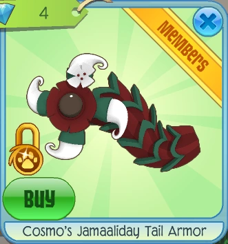 Cosmo's Jamaaliday Tail Armor | Animal Jam Classic Wiki | Fandom