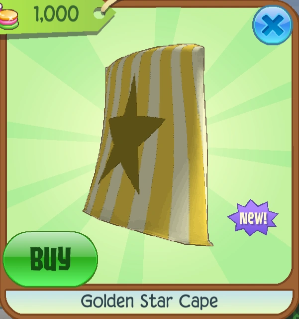 Golden Star Cape | Animal Jam Classic Wiki | Fandom