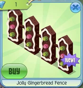 Jolly Gingerbread Fence | Animal Jam Classic Wiki | Fandom