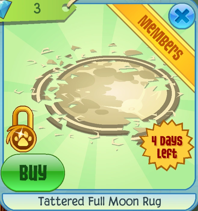 Tattered Full Moon Rug | Animal Jam Classic Wiki | Fandom