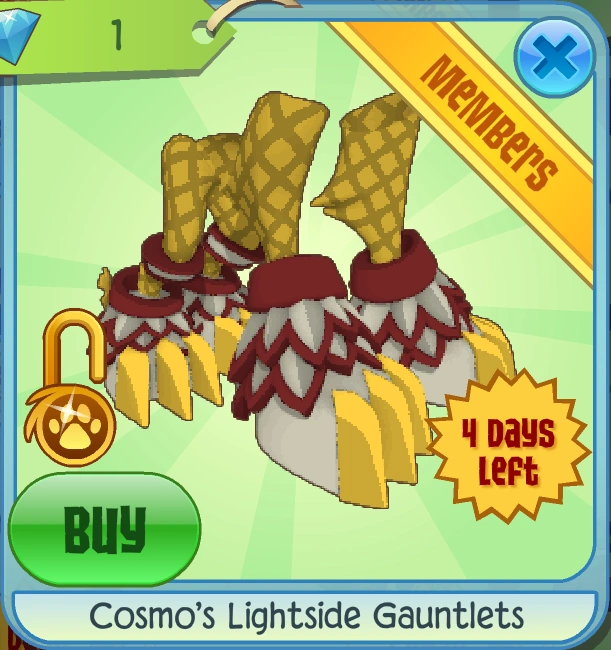 Cosmo's Lightside Gauntlets | Animal Jam Classic Wiki | Fandom