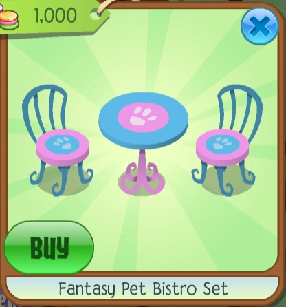 Fantasy Pet Bistro Set | Animal Jam Classic Wiki | Fandom