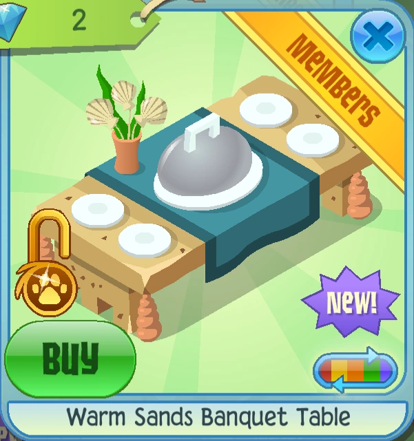 Warm Sands Banquet Table | Animal Jam Classic Wiki | Fandom