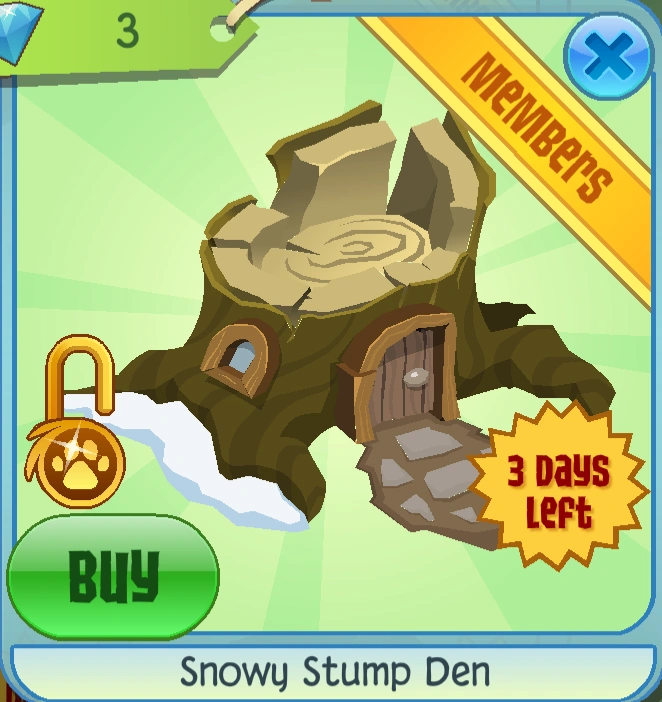 Snowy Stump Den | Animal Jam Classic Wiki | Fandom