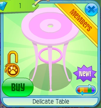Delicate Table | Animal Jam Classic Wiki | Fandom