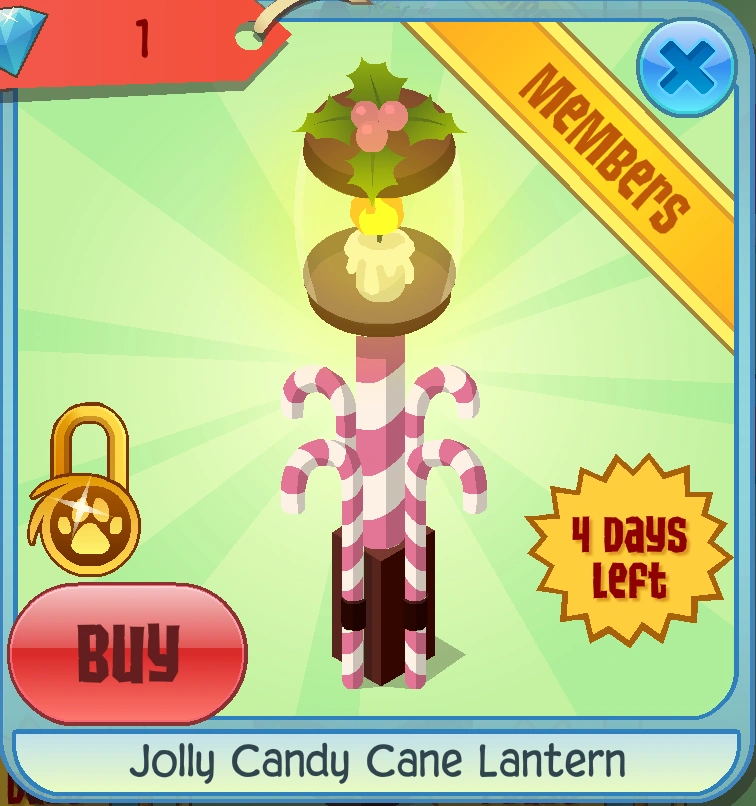 Jolly Candy Cane Lantern | Animal Jam Classic Wiki | Fandom