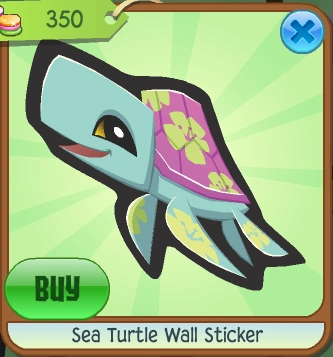 Sea Turtle Wall Sticker | Animal Jam Classic Wiki | Fandom