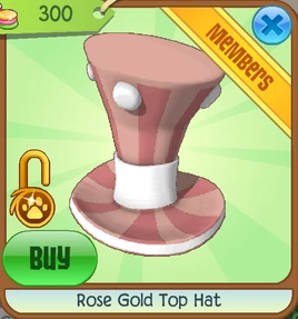 Rose Gold Top Hat | Animal Jam Classic Wiki | Fandom