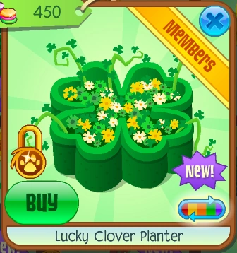 Lucky Clover Planter | Animal Jam Classic Wiki | Fandom