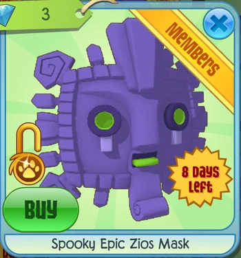 Spooky Epic Zios Mask | Animal Jam Classic Wiki | Fandom