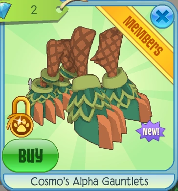 Cosmo's Alpha Gauntlets | Animal Jam Classic Wiki | Fandom