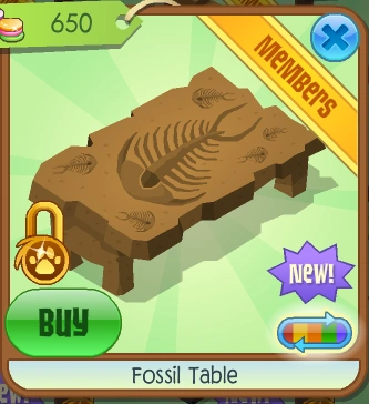 Fossil Table | Animal Jam Classic Wiki | Fandom