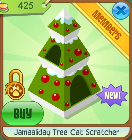 Jamaaliday Tree Cat Scratcher | Animal Jam Classic Wiki | Fandom