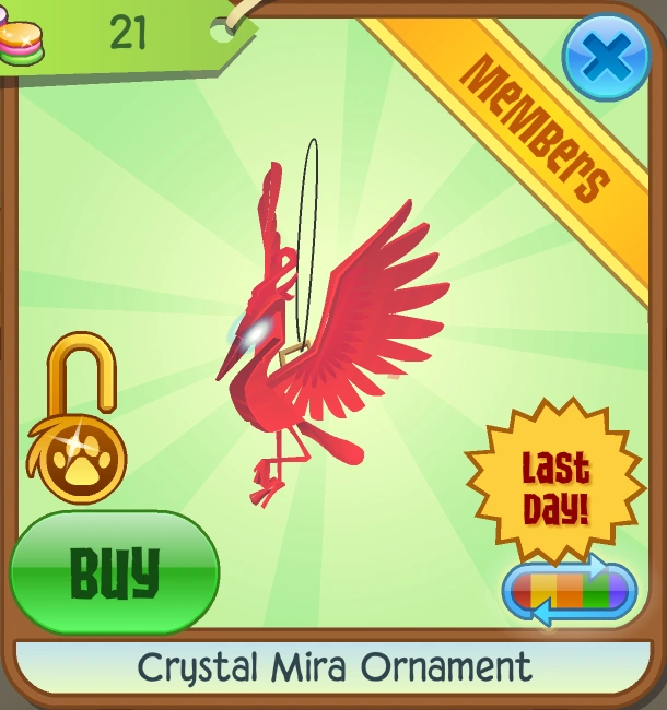 Crystal Mira Ornament (Members) | Animal Jam Classic Wiki | Fandom