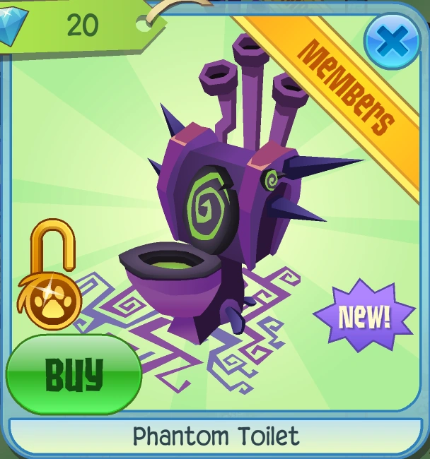Phantom Toilet | Animal Jam Classic Wiki | Fandom