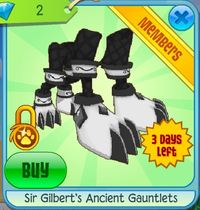 Sir Gilbert's Ancient Gauntlets | Animal Jam Classic Wiki | Fandom